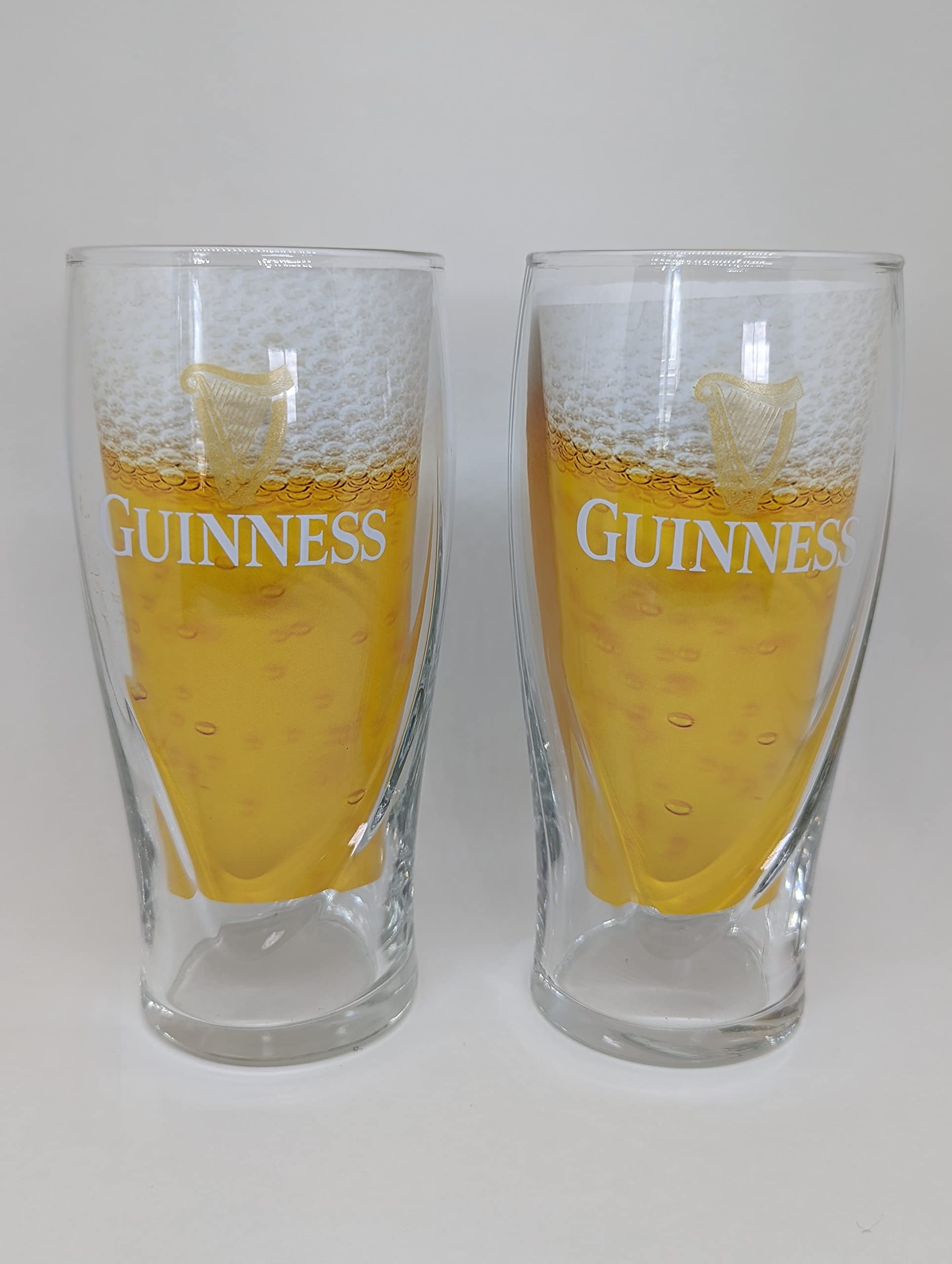 Guinness Signature Pub Edition Pint Glass - 20 Ounce Pints - Set of 4