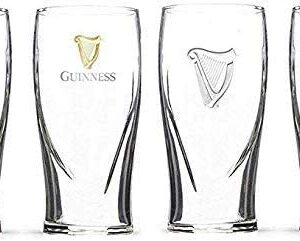 Guinness Signature Pub Edition Pint Glass - 20 Ounce Pints - Set of 4