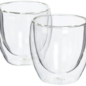 Bodum Bistro Coffee Mug (2-Pack) and Bodum Pavina Glass Double-Wall Insulated Glasses