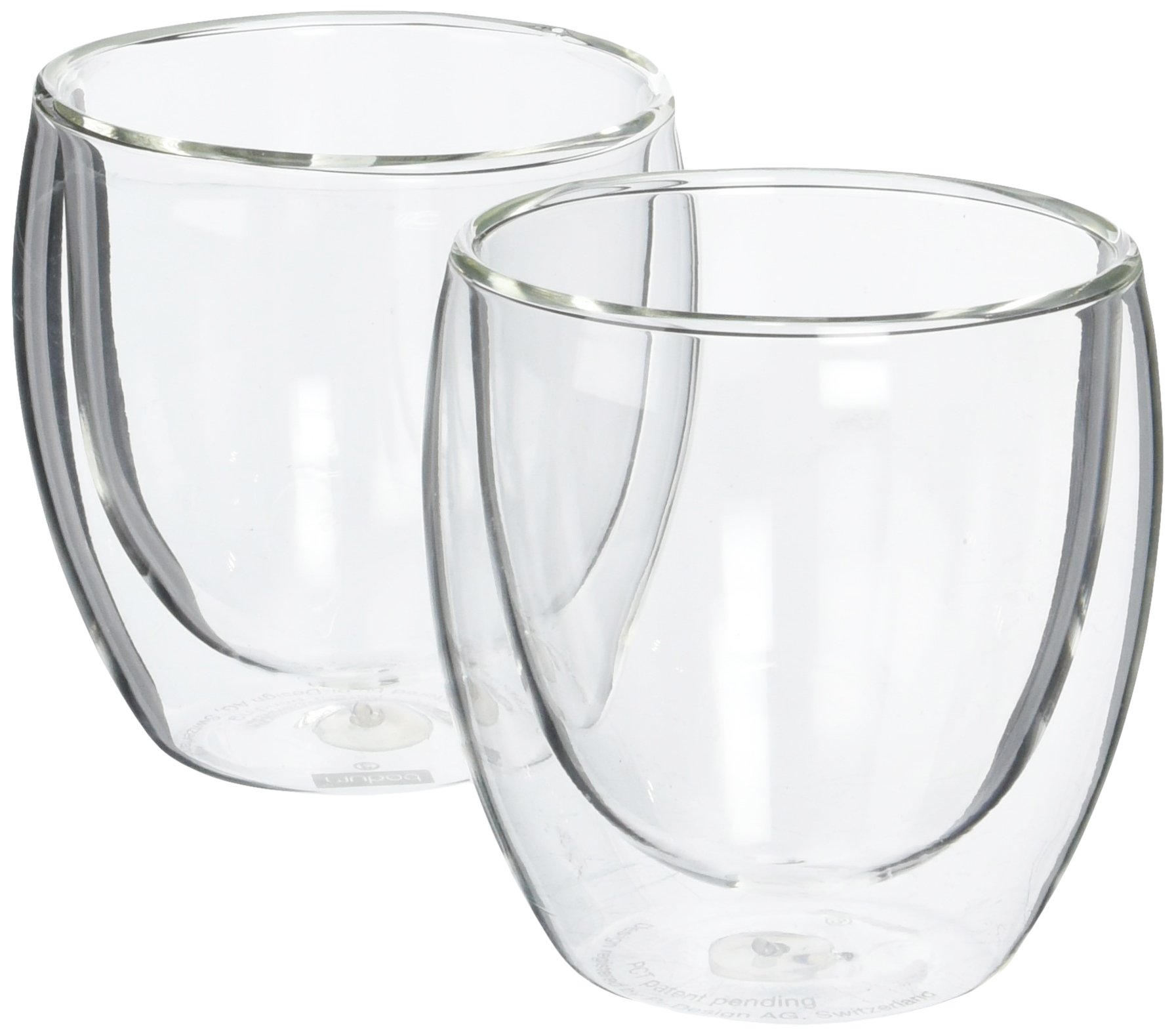 Bodum Bistro Coffee Mug (2-Pack) and Bodum Pavina Glass Double-Wall Insulated Glasses