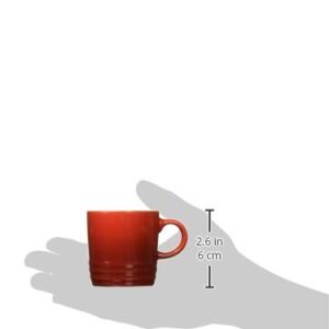 Le Creuset Stoneware Espresso Mug, 3 oz., Cerise, 1 Count (Pack of 1)