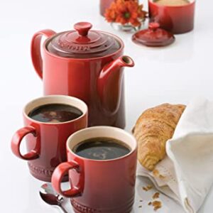 Le Creuset Stoneware Espresso Mug, 3 oz., Cerise, 1 Count (Pack of 1)