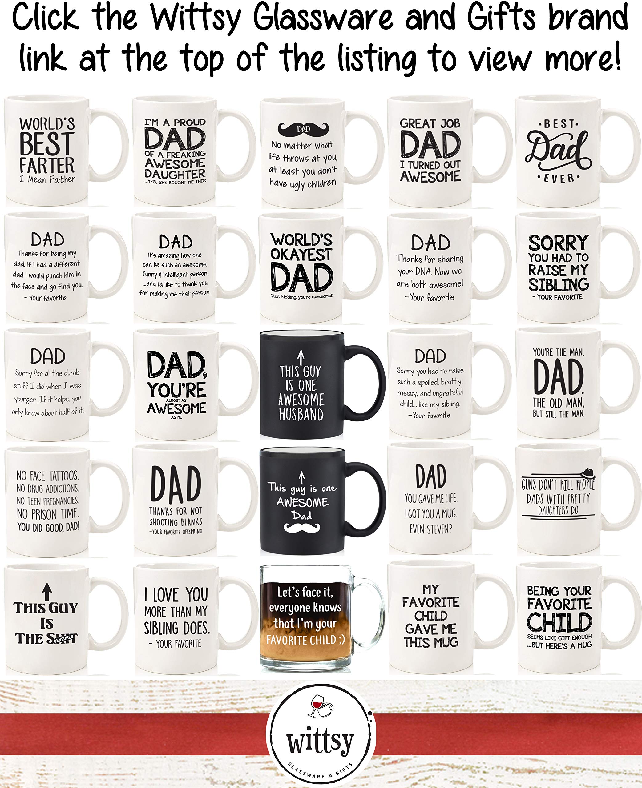 Proud Dad Of A Awesome Daughter Funny Coffee Mug - Best Gifts for Dad from Daughter - Unique Gag Dad Gifts from Daughter - Cool Birthday Present Idea for Men, Him - Novelty Dad Mug, Cup