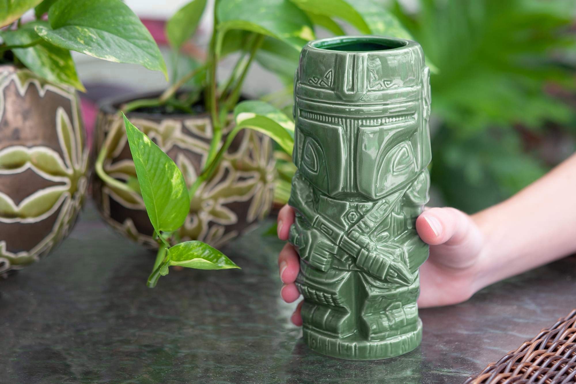 Geeki Tikis Star Wars The Mandalorian Mando Mug | Ceramic Tiki Cup | 20 Ounces