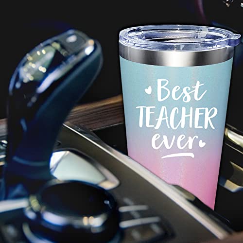 Fufendio Teacher Christmas Gifts - Teacher Appreciation Gifts for Women - Best Teacher Ever Gifts from Student - Teachers Day, End of Year, Retirement Gifts for Teacher - Teacher Cup Tumbler 20oz