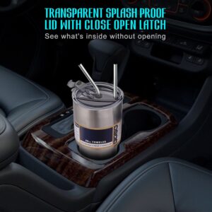 30 oz Tumbler Lids with Drinking Straws, Fits for YETI Rambler, Ozark Trail, Old Style Rtic (Launched before 2016) and More, SENHAI Spill-proof Splash