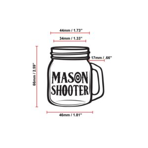 Hayley Cherie Mason Jar Shot Glasses with Leak Proof Lids (Set of 8) Mini Mason Shooter with Handles 2oz for Drinks, Liqueurs, Favors, Desserts, Parties, Gifts