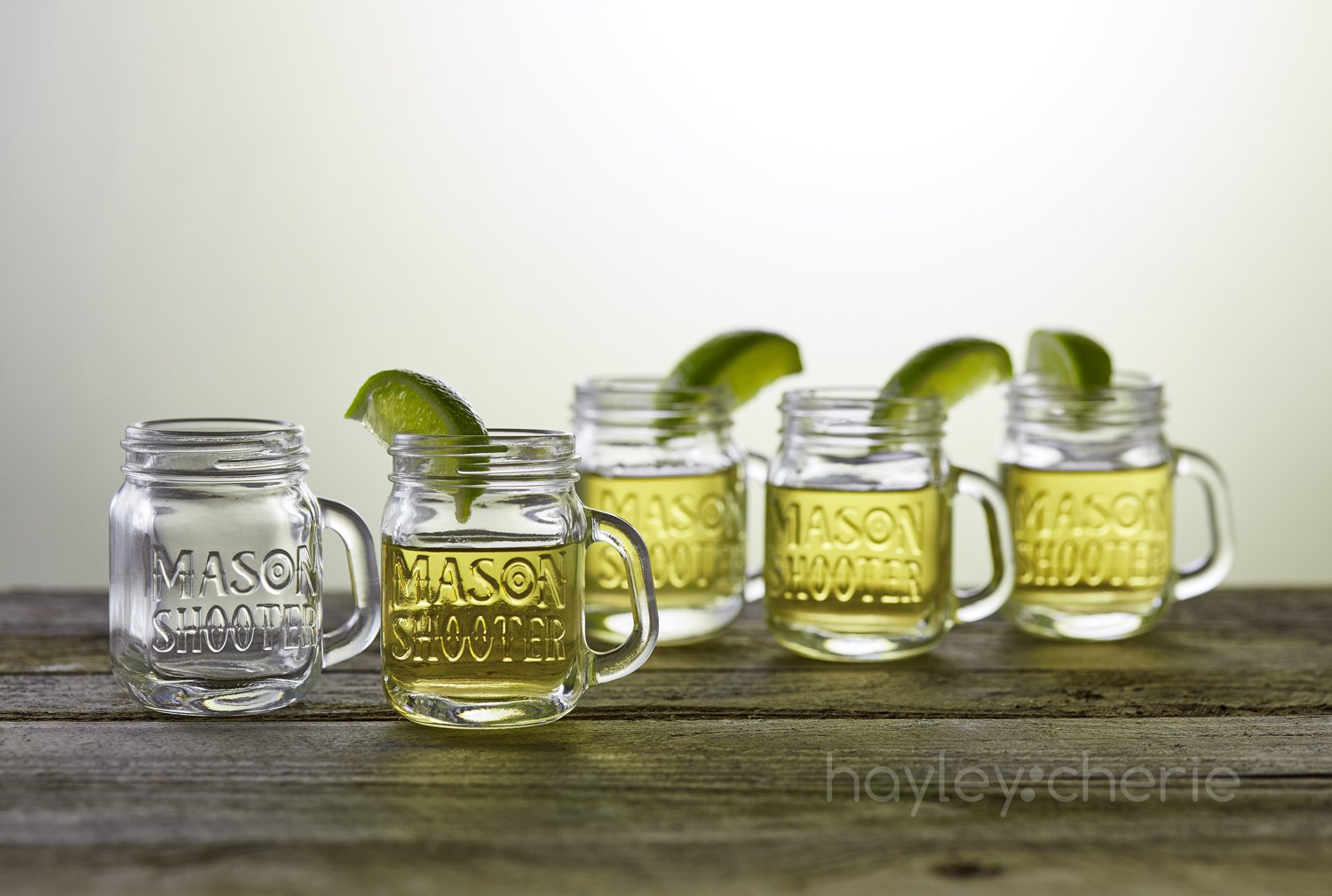 Hayley Cherie Mason Jar Shot Glasses with Leak Proof Lids (Set of 8) Mini Mason Shooter with Handles 2oz for Drinks, Liqueurs, Favors, Desserts, Parties, Gifts