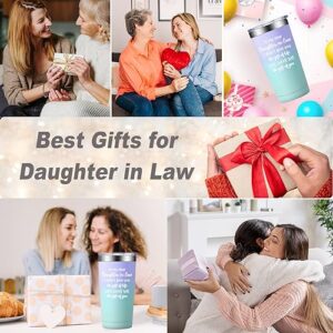 Fufendio Daughter in Law Gift Ideas - Christmas, Mothers Day Gifts for Daughter in Law from Mother in Law - Daughter in Law Tumbler Mug Cup 20oz