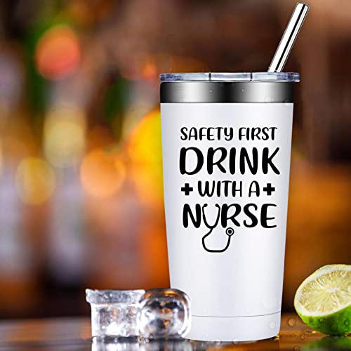 Grifarny Nurse Gifts for Women - Nurse Appreciation Practitioner Gifts - Nurses Week Gifts, Nurse Graduation Gifts, Nursing Student Gifts - Nurse Tumbler 20oz