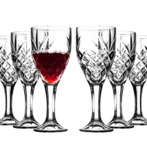 Royalty Art Wine Glasses Goblet Glassware Set of 8, 10oz, Tumbler Glasses, Decorative Chalice Kinsley Design for Beer, Liquor, Wine, Water, and Beverages, Party and Event Serving…