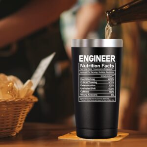 SpenMeta Engineer Gifts for Men - Funny Gift Ideas for Mechanical, Computer Programmer, Electrical, Civil Engineering - 20oz Engineer Nutritional Facts Tumbler