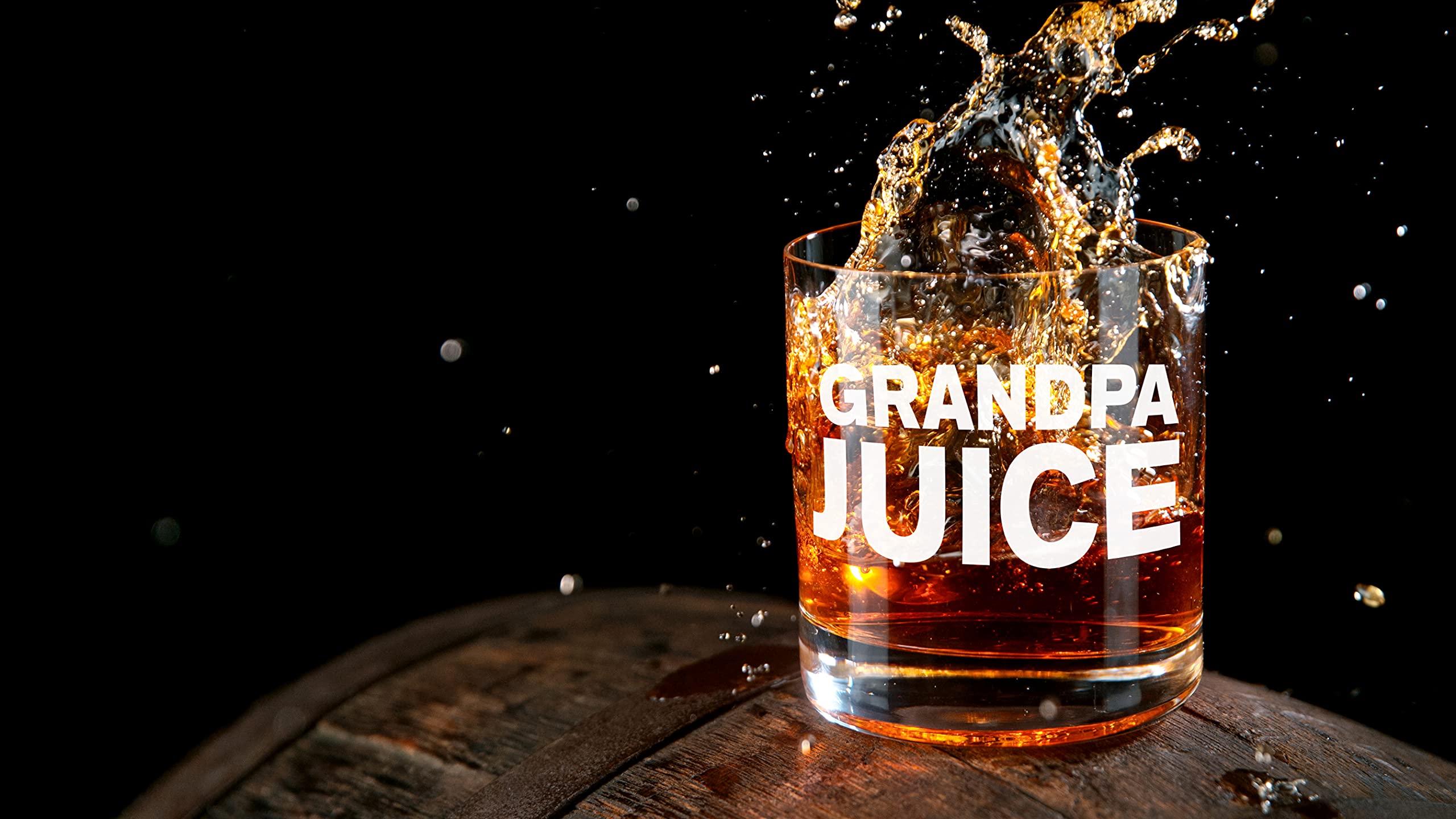 KLUBI Gifts for Grandpa - Grandpa Juice - 11oz Funny Whiskey/Cocktail Glass- Idea From Daughter, Fathers Day, Papa, New, For Birthday, Grandson, Grandchildren, Granddaughter, Grandkids