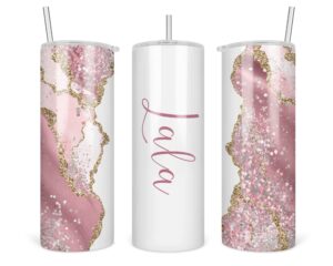 htdesigns lala tumbler for grandma for mother's day - lala travel mug - grandma tumbler for mother's day - cute mother's day gift for lala, white, 20oz