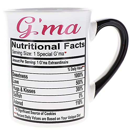 Cottage Creek G-ma Mug, Large 16oz. Ceramic Gma Coffee Mug, G'ma Grandma Gifts