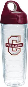 tervis college of charleston cougars made in usa double walled insulated tumbler, 24oz water bottle, emblem