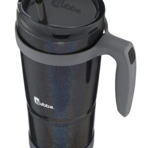 Bubba Brands Vacuum-Insulated Stainless Steel Tumbler with Lid, Straw, Removable Bumper and Handle, 32oz Reusable Iced Coffee or Water Cup, BPA-Free Travel Tumbler, Licorice Iridescent