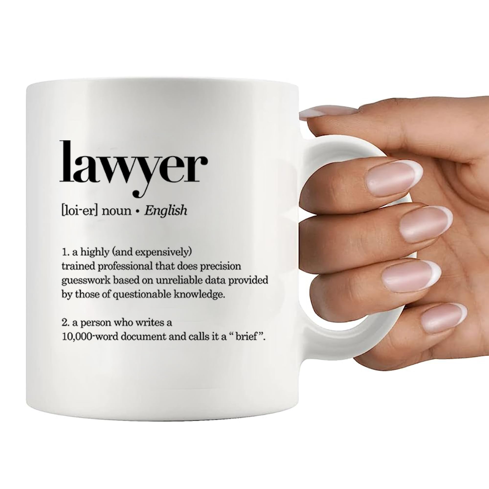 Panvola Lawyer Definition Mug Law Student Coffee Cup 11oz Attorney Graduation Ceramic Mug Novelty Drinkware White