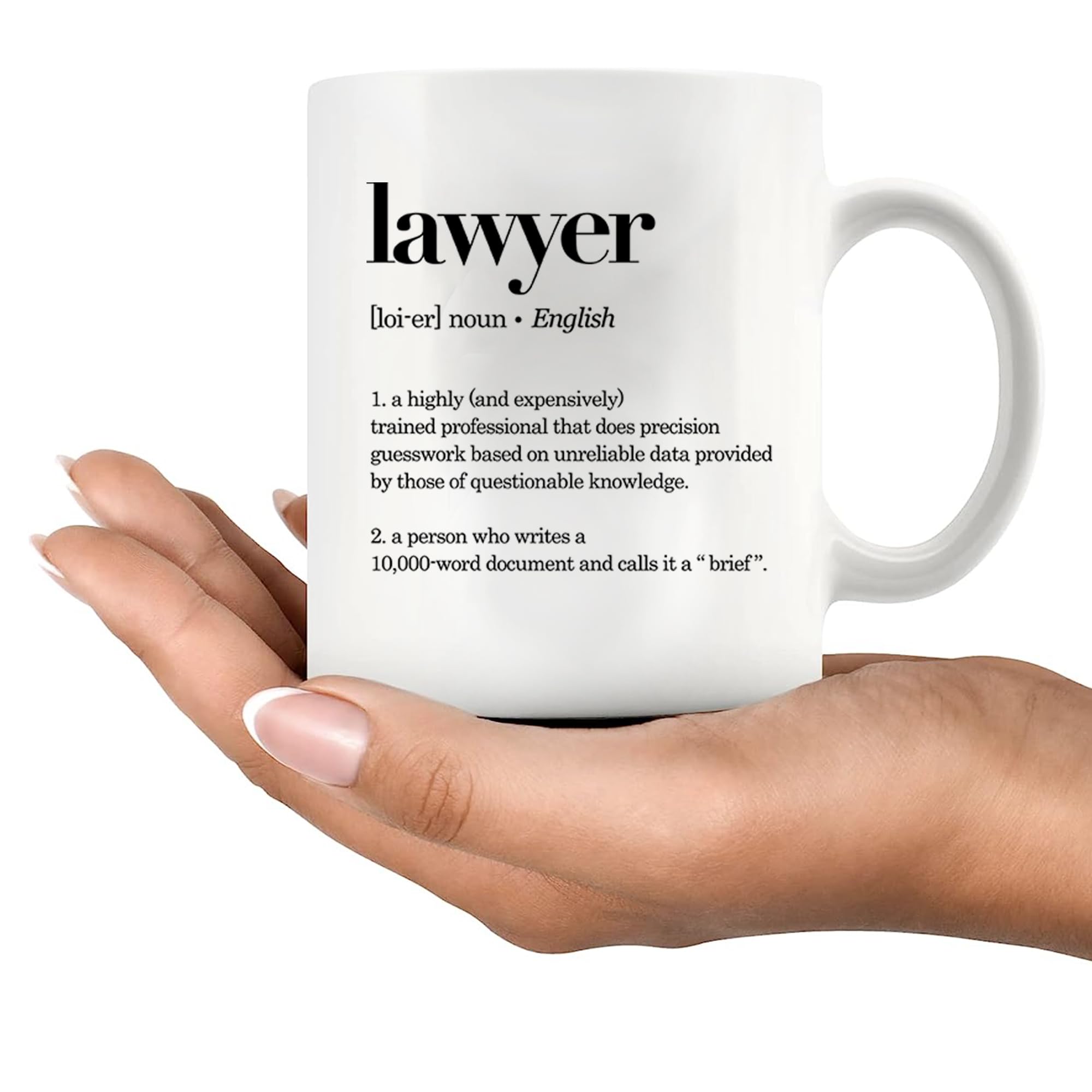 Panvola Lawyer Definition Mug Law Student Coffee Cup 11oz Attorney Graduation Ceramic Mug Novelty Drinkware White