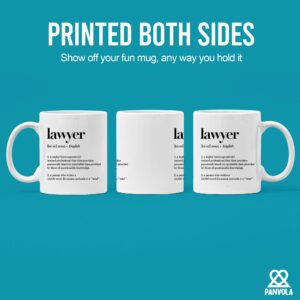 Panvola Lawyer Definition Mug Law Student Coffee Cup 11oz Attorney Graduation Ceramic Mug Novelty Drinkware White