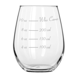 caloric cuvee - the calorie counting wine glass now in stemless