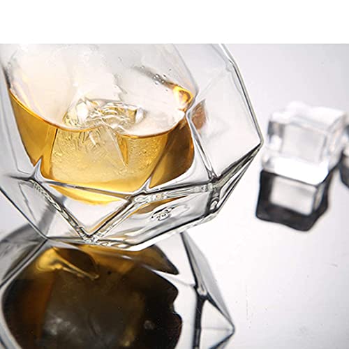 Whiskey Glasses Set of 2, Premium Lead-Free Crystal Clear Scotch Thick Weighted Bottom Rocks Glass with Elegant Box, Great Gift for Father's Day, Dad's Birthday or Scotch Lovers and Man