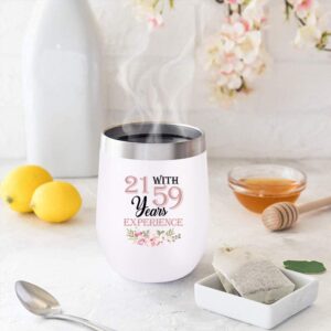 Jevuta 80th Birthday Gifts For Women, Funny Birthday Gifts for 80th, Best Birthday Gift For Turning 80, 1943 Birthday Gifts Ideas For Her, Mom, Grandma, Friend, Sister Wine Tumbler Gifts (12oz)