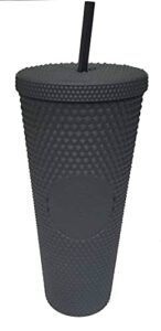 starbucks plastic 2021 black matte studded venti tumbler, 24 oz