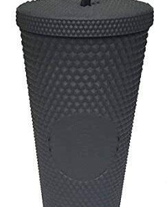 Starbucks Plastic 2021 Black Matte Studded Venti Tumbler, 24 oz