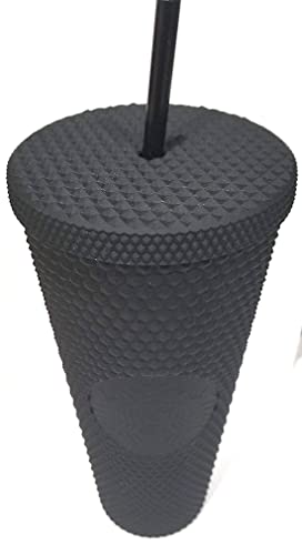 Starbucks Plastic 2021 Black Matte Studded Venti Tumbler, 24 oz