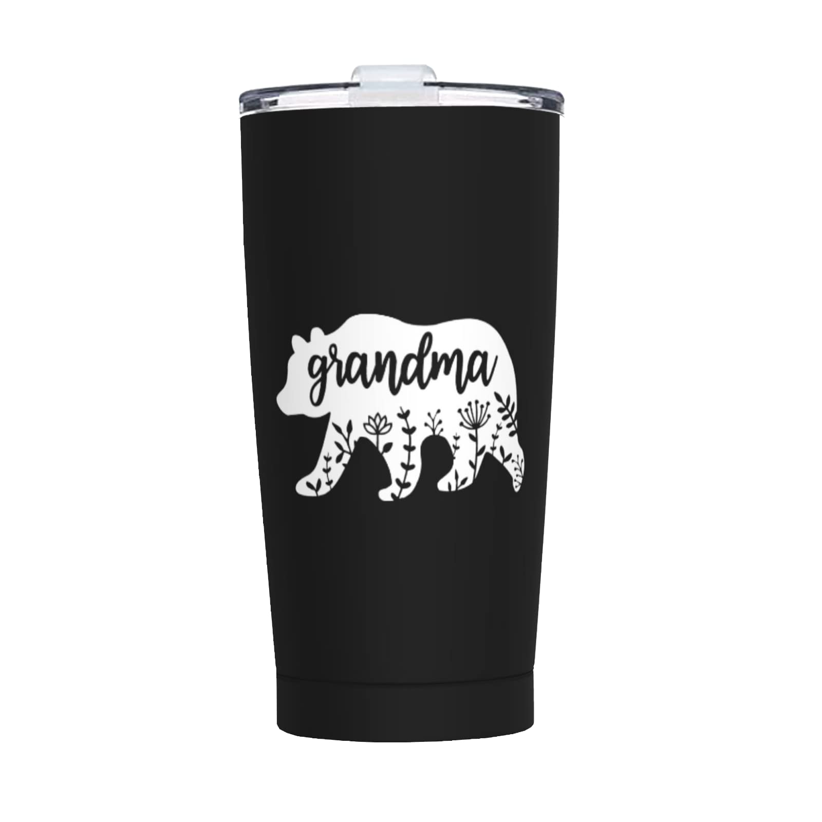 Yipaidel Grandma Bear 20 OZ Tumbler, Travel Coffee Mug, Stainless Steel Cup with Lid, Double Wall Vacuum Insulated Travel Mug Gifts for Men Women