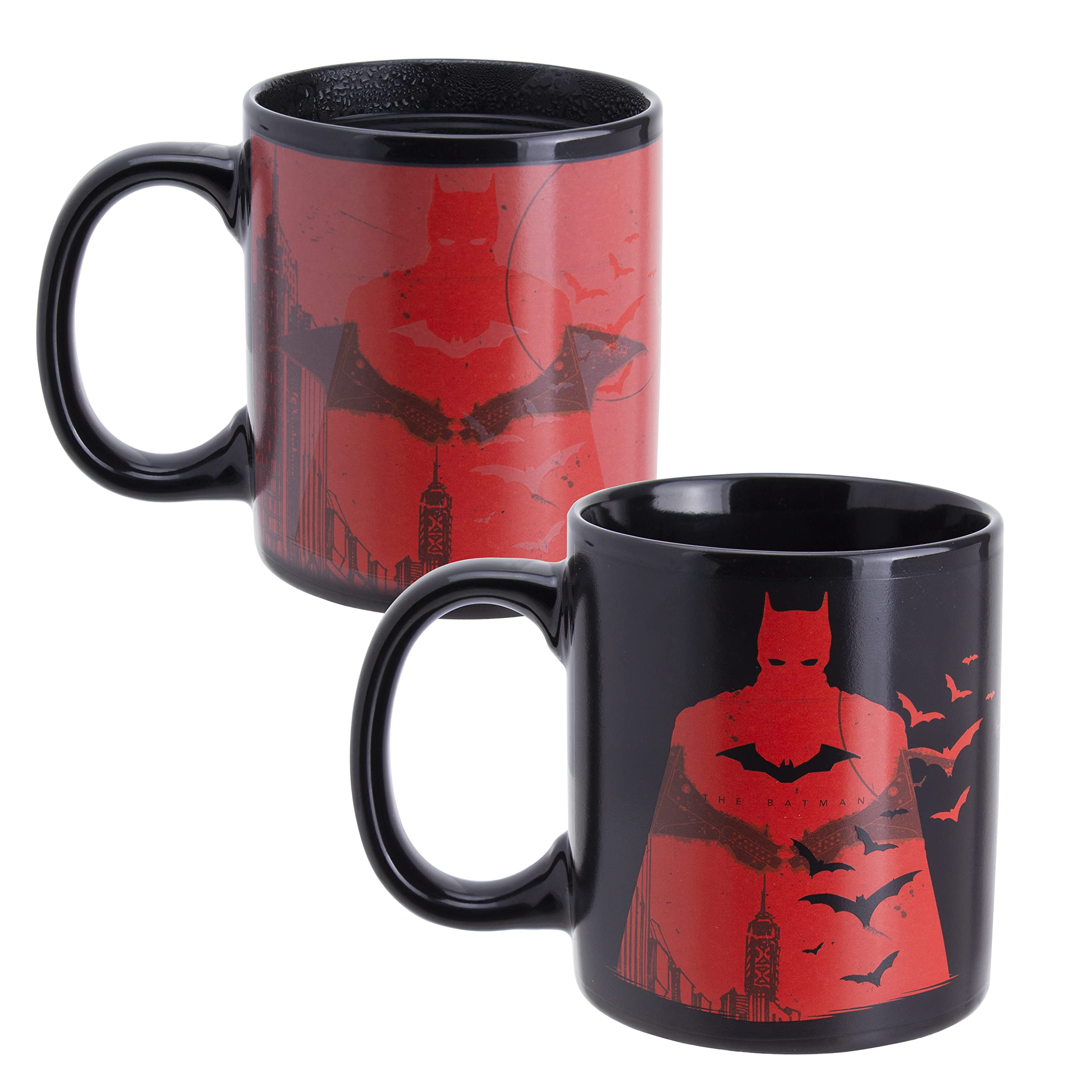 Paladone The Batman Heat Change Mug, 300 ml, DC Comics Ceramic Coffee Mug