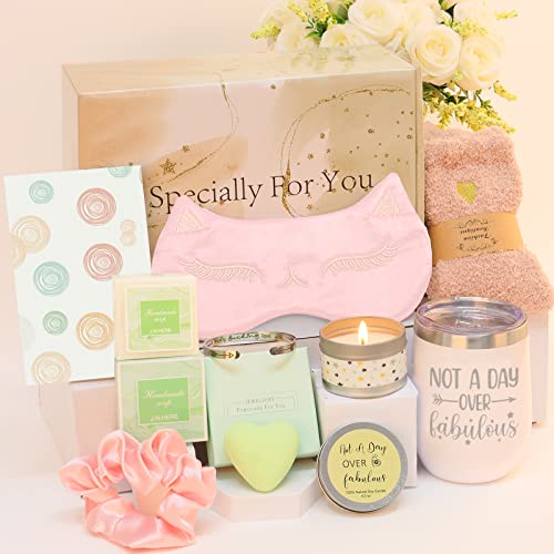 Birthday Gifts for Women - Gift Basket for Best Friend Sister Mom Daughter Grandma - Happy Birthday Graduation Christmas Thank you Gifts Box for Her - Unique Relaxing Gifts Ideas