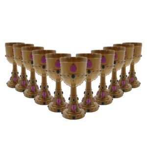 fun express mardi gras molded crown goblets - 1 dozen