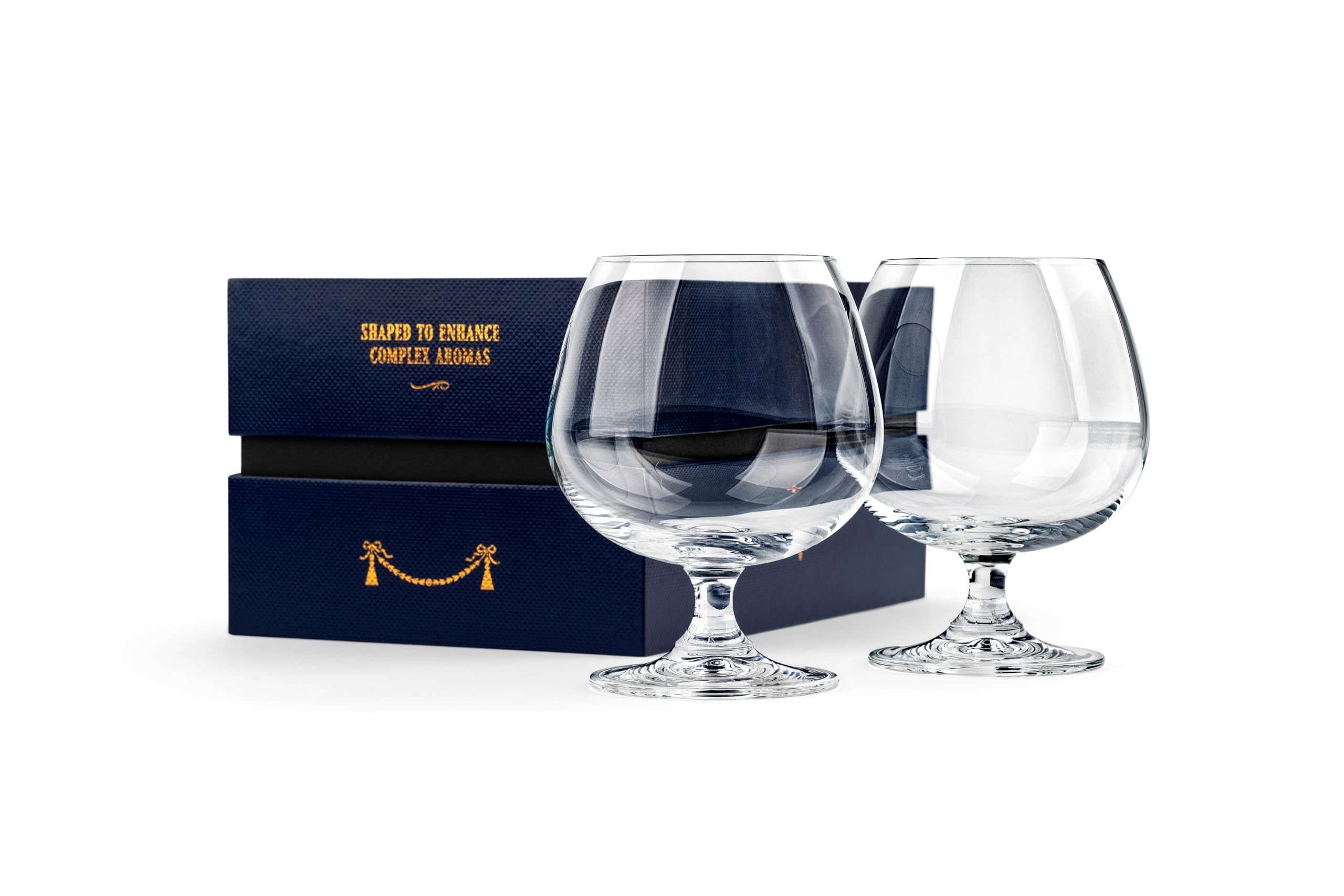 Large 21 oz Crystal Brandy and Cognac Snifter Glasses | Set of 2 Short Stem Giant Sniffer Bowls | Drinking and Tasting Glassware for Bourbon, Scotch, Tequila, Armagnac, Rum, Beer, Liquor