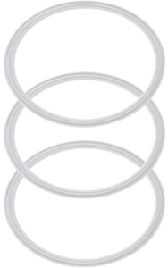 pack of 3, 20 & 10 oz replacement rubber lid ring, 3.3 inch diameter - gasket seals, lid for insulated stainless steel tumblers, cups vacuum effect, fit for brands - yeti, ozark trail, beast - white