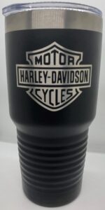 harley davidson logo - polar camel stainless steel tumbler - 30 oz - black