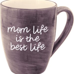 Mom Life Mom Life is the Best Life Deep Purple Large 20 oz Ceramic Coffee Mug Tea Cup, Purple