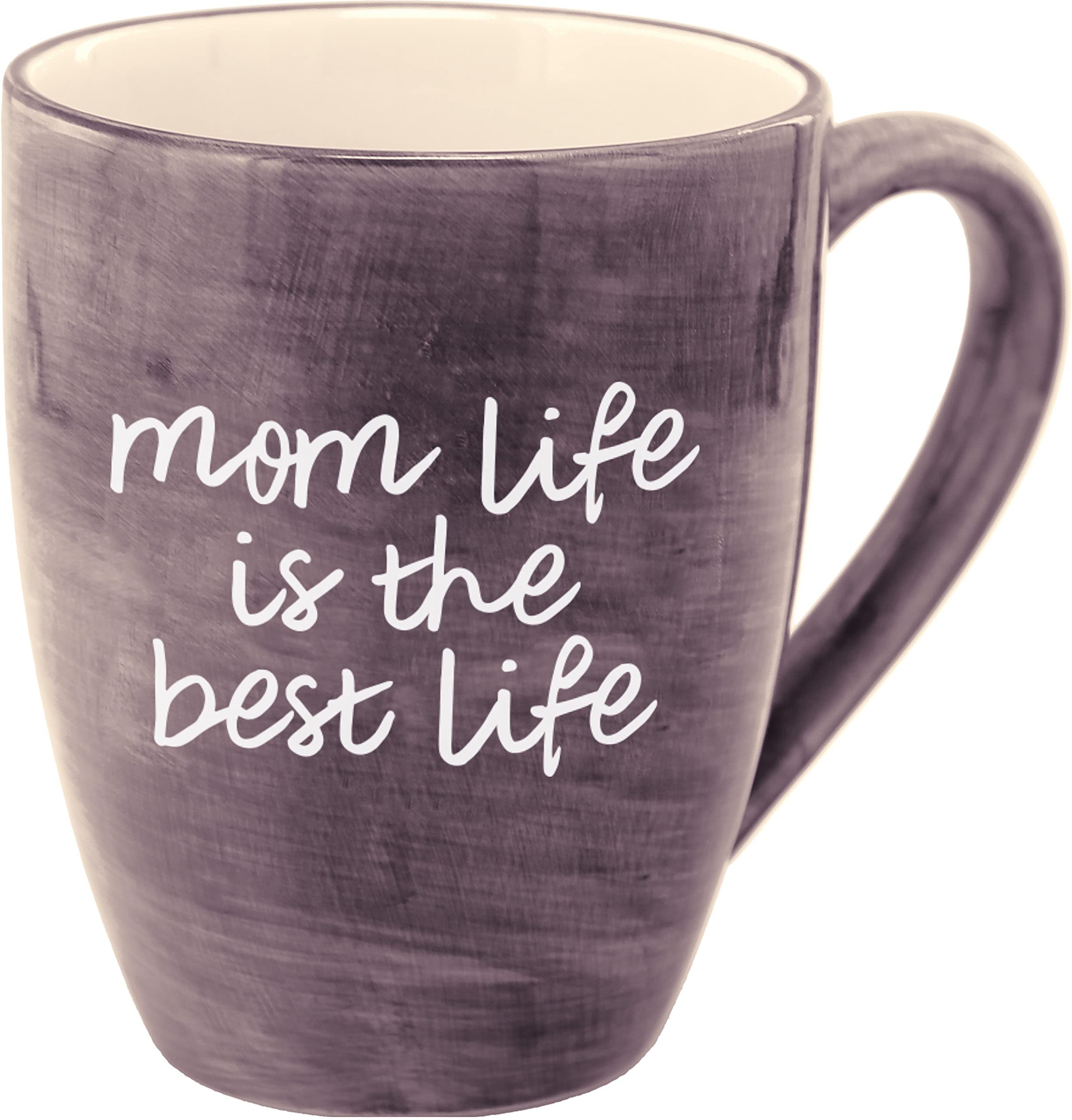 Mom Life Mom Life is the Best Life Deep Purple Large 20 oz Ceramic Coffee Mug Tea Cup, Purple