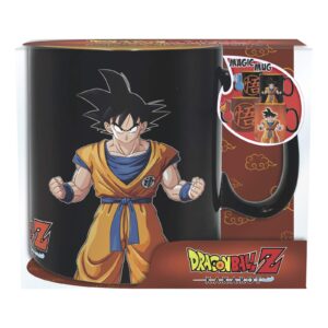 ABYSTYLE Dragon Ball Z Kakarot Goku Ceramic Heat Changing Tea Coffee Mug 16 Oz. Features Goku & His Kanji DBZ Drinkware Anime Manga Gift