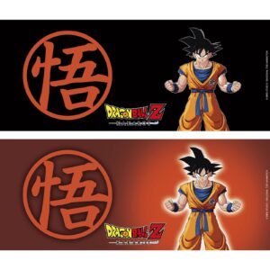 ABYSTYLE Dragon Ball Z Kakarot Goku Ceramic Heat Changing Tea Coffee Mug 16 Oz. Features Goku & His Kanji DBZ Drinkware Anime Manga Gift