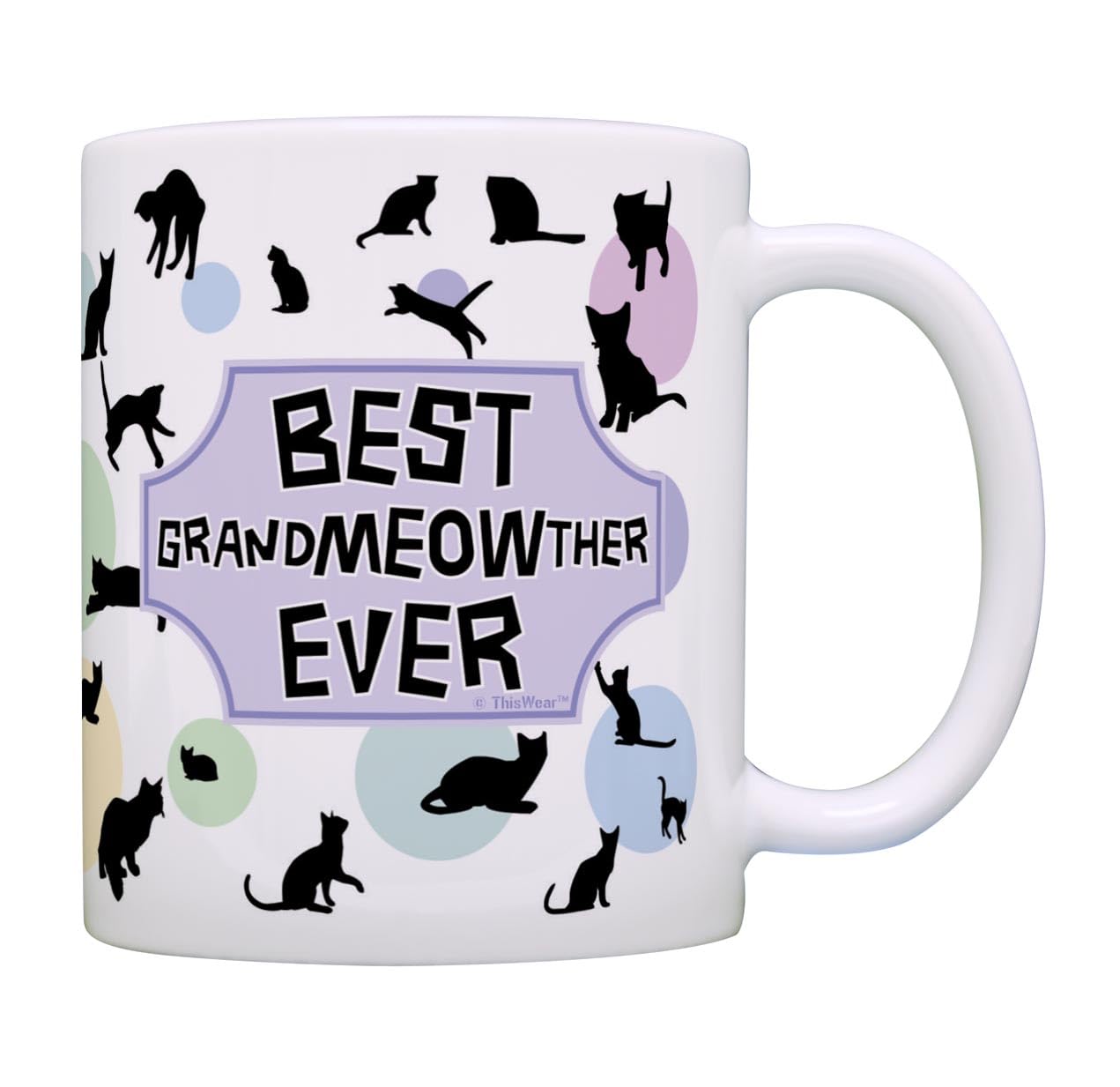 Cat Themed Gifts Best Grandmeowther Cat Cup Cat Related Gifts Cat Grandma Coffee Mug Tea Cup Multi