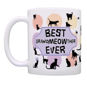 Cat Themed Gifts Best Grandmeowther Cat Cup Cat Related Gifts Cat Grandma Coffee Mug Tea Cup Multi