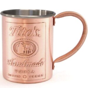 tito's handmade vodka tito's vodka copper / stainless steel lined mule mug,12 ounces