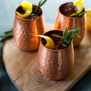 Kosdeg Copper Cups - 12 Oz set of 4 - A Unique Way To Enjoy Wine - The Perfect Pure Copper Tumbler for Water - Copper Drinking Cups Better Than Glasses or Plastic - Moscow Mule Copper Cup For Drinking