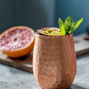 Kosdeg Copper Cups - 12 Oz set of 4 - A Unique Way To Enjoy Wine - The Perfect Pure Copper Tumbler for Water - Copper Drinking Cups Better Than Glasses or Plastic - Moscow Mule Copper Cup For Drinking