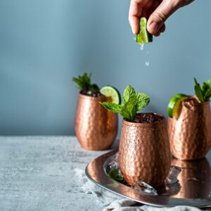 Kosdeg Copper Cups - 12 Oz set of 4 - A Unique Way To Enjoy Wine - The Perfect Pure Copper Tumbler for Water - Copper Drinking Cups Better Than Glasses or Plastic - Moscow Mule Copper Cup For Drinking