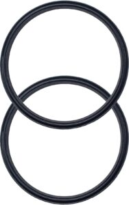 pack of 2, 20 & 10 oz replacement rubber lid ring, 3.3 inch diameter - gasket seals, lid for insulated stainless steel tumblers, cups vacuum effect, fit for brands - yeti, ozark trail, beast - black