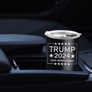 XccMe Trump 2024 Take America Back Tumbler with American Flag,30oz Stainless steel Coffe Mug,Double Wall Insulated Tumbler for Home Office Outdoor Works Ice Drinks and Hot Beverage