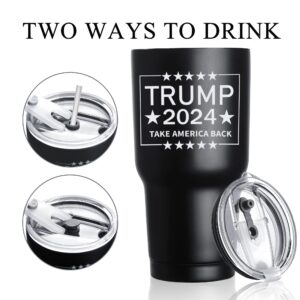 XccMe Trump 2024 Take America Back Tumbler with American Flag,30oz Stainless steel Coffe Mug,Double Wall Insulated Tumbler for Home Office Outdoor Works Ice Drinks and Hot Beverage